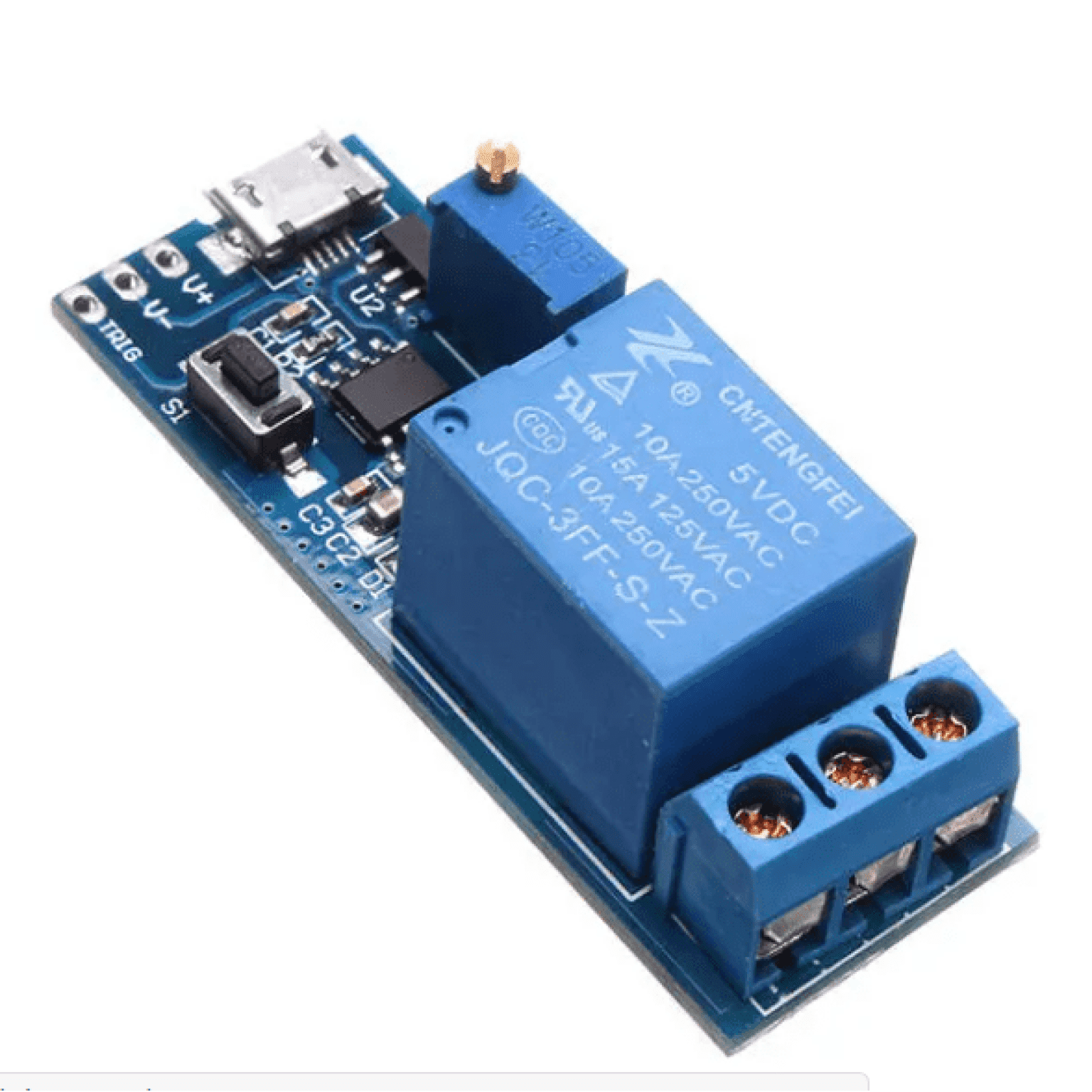 5V-30V Trigger Delay Timer Relay Conduction Relay Module Time Delay ...