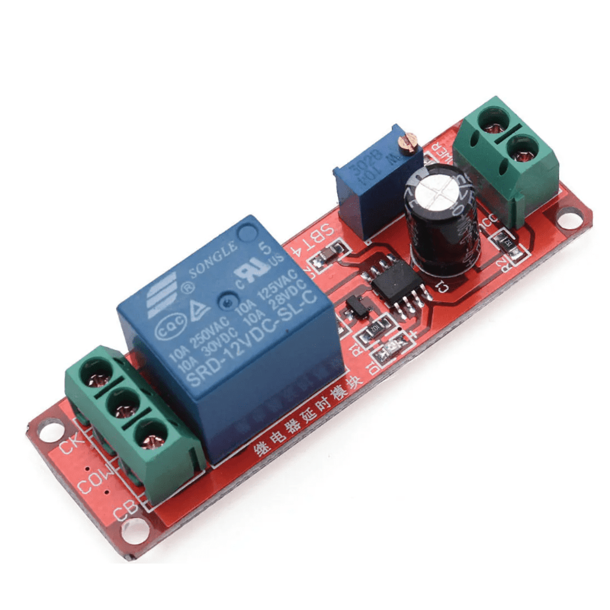 Delay Timer Switch Adjustable With NE555 Electrical Input 12V 10A YL-21 ...