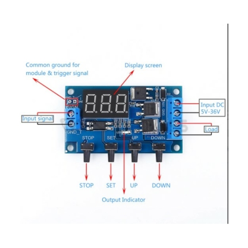 12V LED Display Digital Programmable Timer Timing Relay Module Self ...